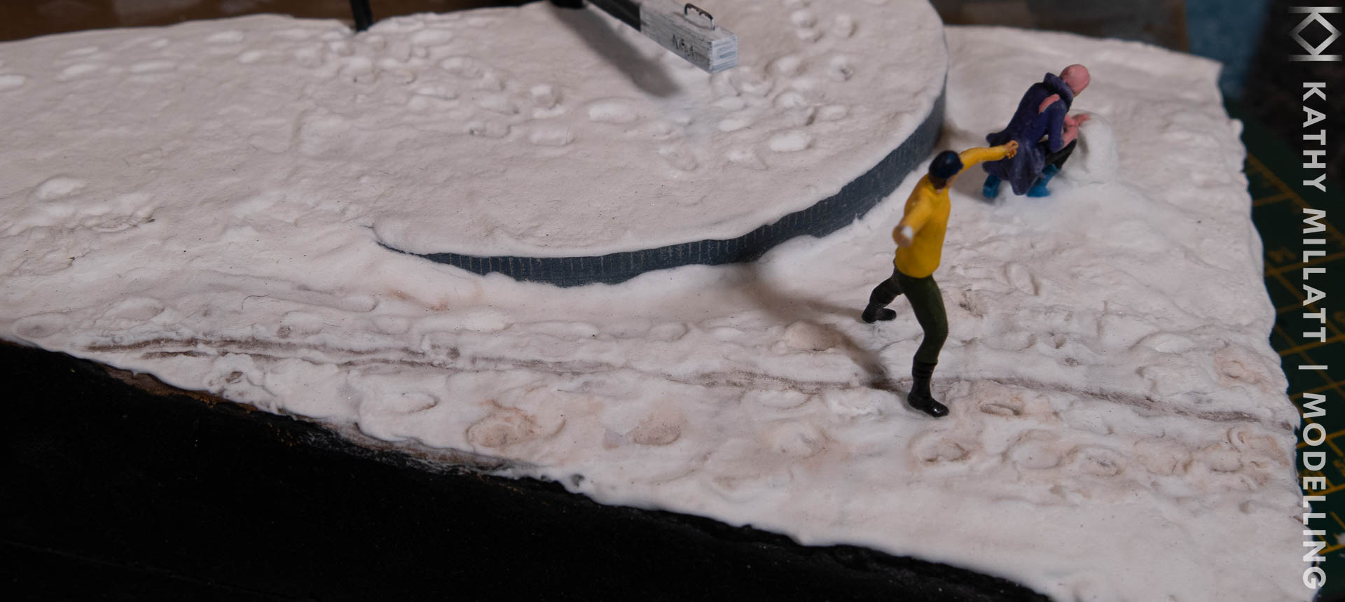 Snow and Ice Diorama - Paths and Footprints - Kathy Millatt Modelling
