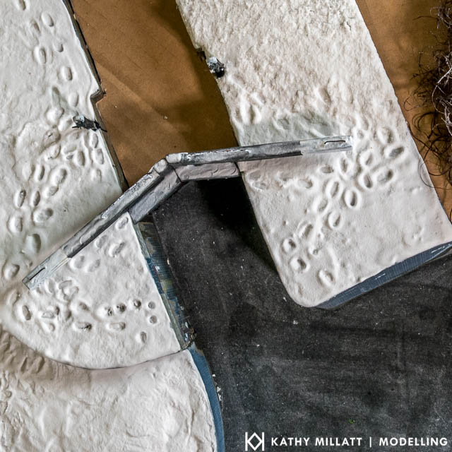 Snow and Ice Diorama - Paths and Footprints - Kathy Millatt Modelling