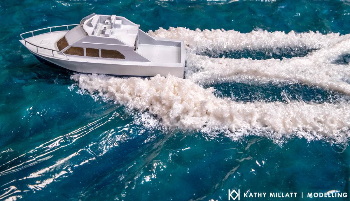 Model an Ultra Realistic Ocean and Speed Boat - Kathy Millatt Modelling