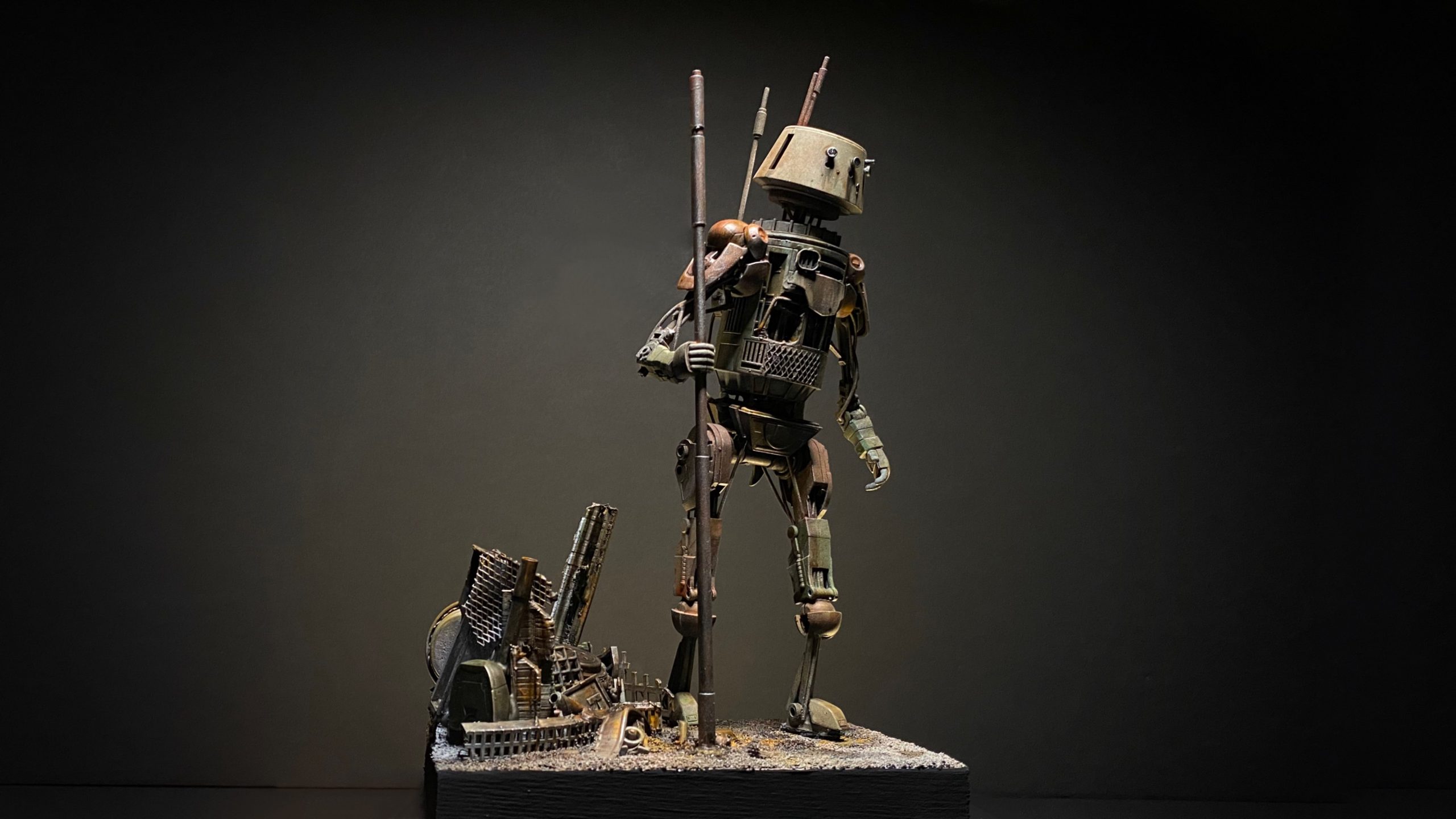 Samurai Star Wars Kitbash Droid | Dojo diorama - Kathy Millatt Modelling