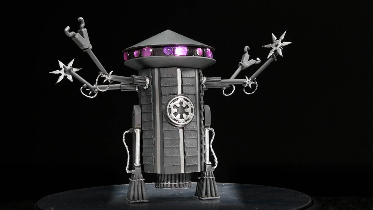 Samurai Star Wars Kitbash Droid | Dojo diorama - Kathy Millatt Modelling