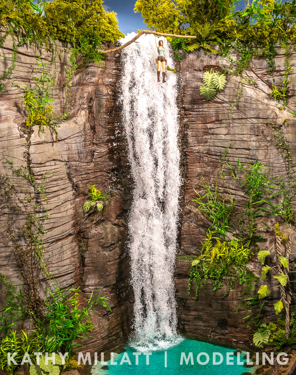 Model a Realistic Jungle Waterfall using UV Resin and Snow - Kathy ...