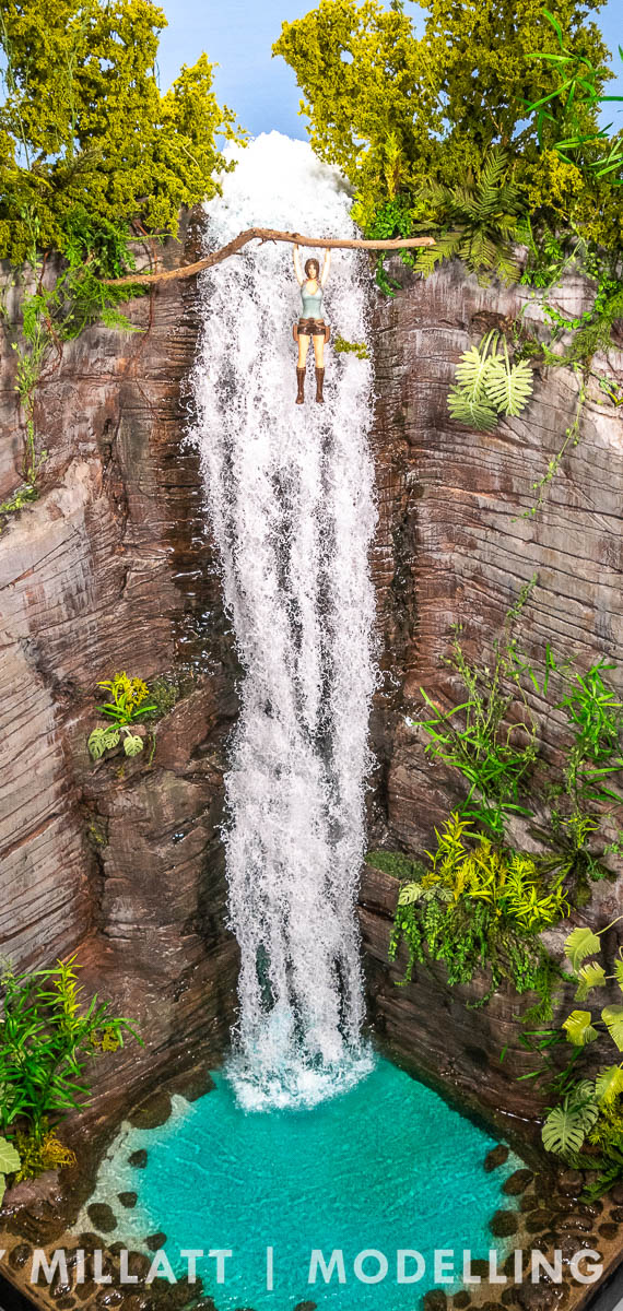 Model a Realistic Jungle Waterfall using UV Resin and Snow - Kathy ...