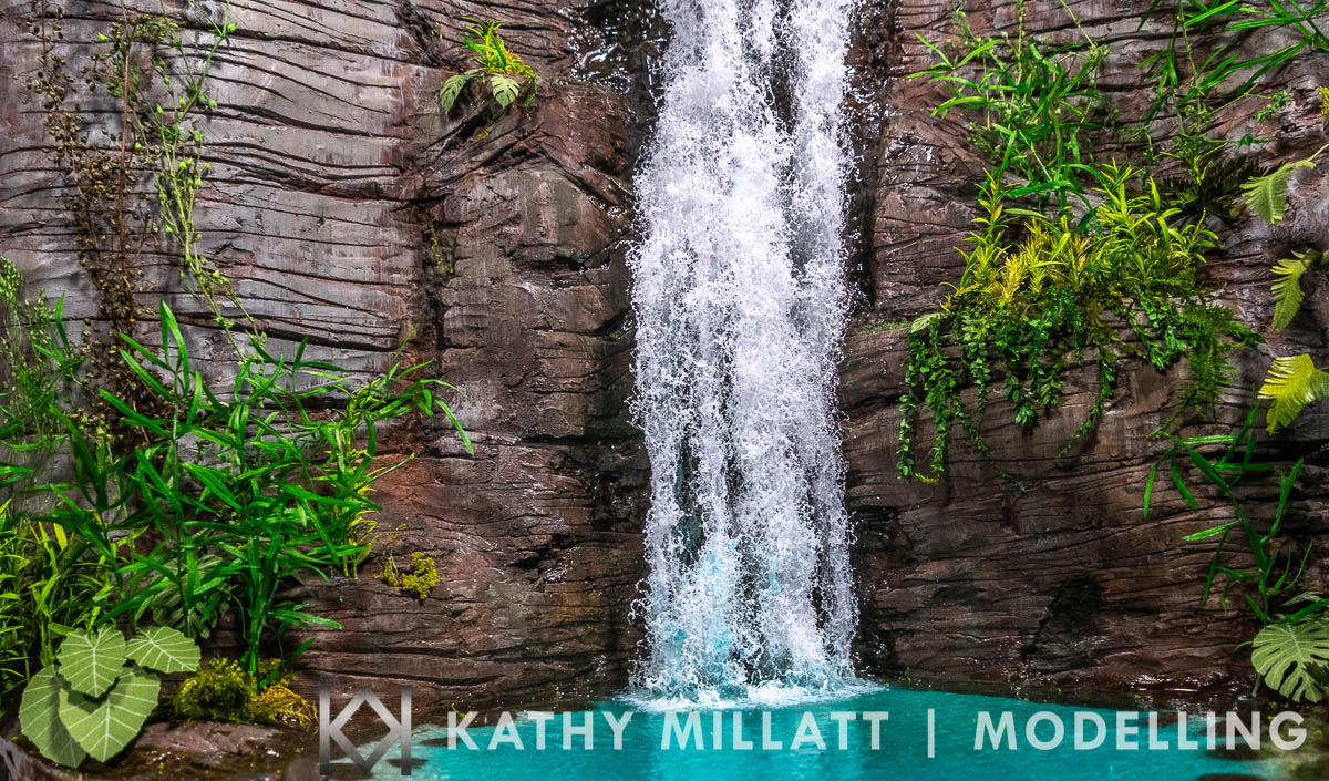 Model a Realistic Jungle Waterfall using UV Resin and Snow - Kathy ...
