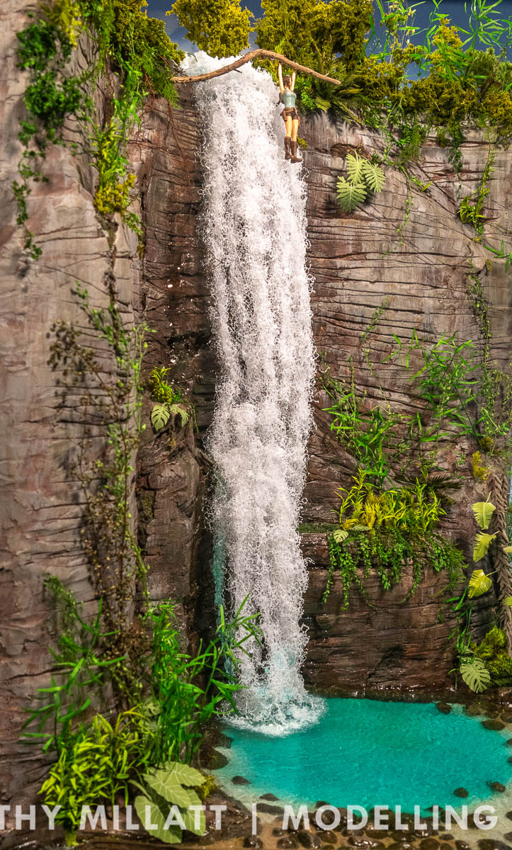 Model a Realistic Jungle Waterfall using UV Resin and Snow - Kathy ...