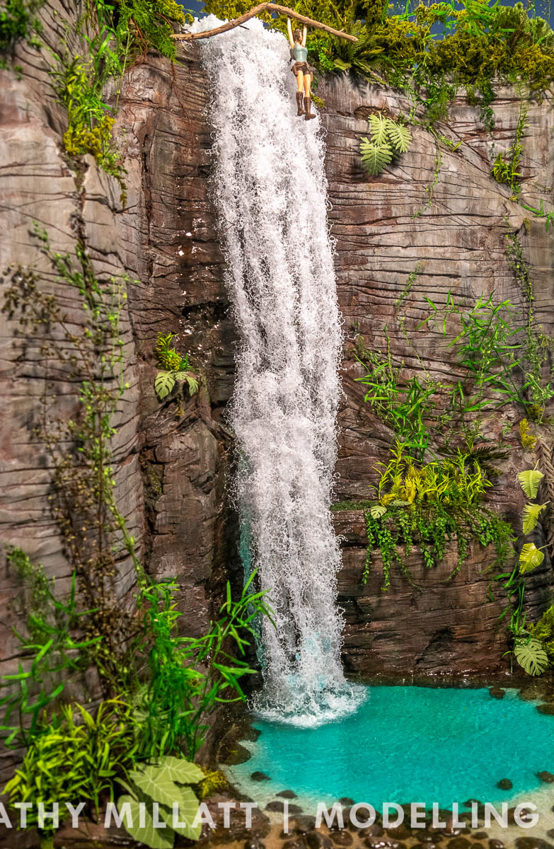 Model a Realistic Jungle Waterfall using UV Resin and Snow - Kathy ...