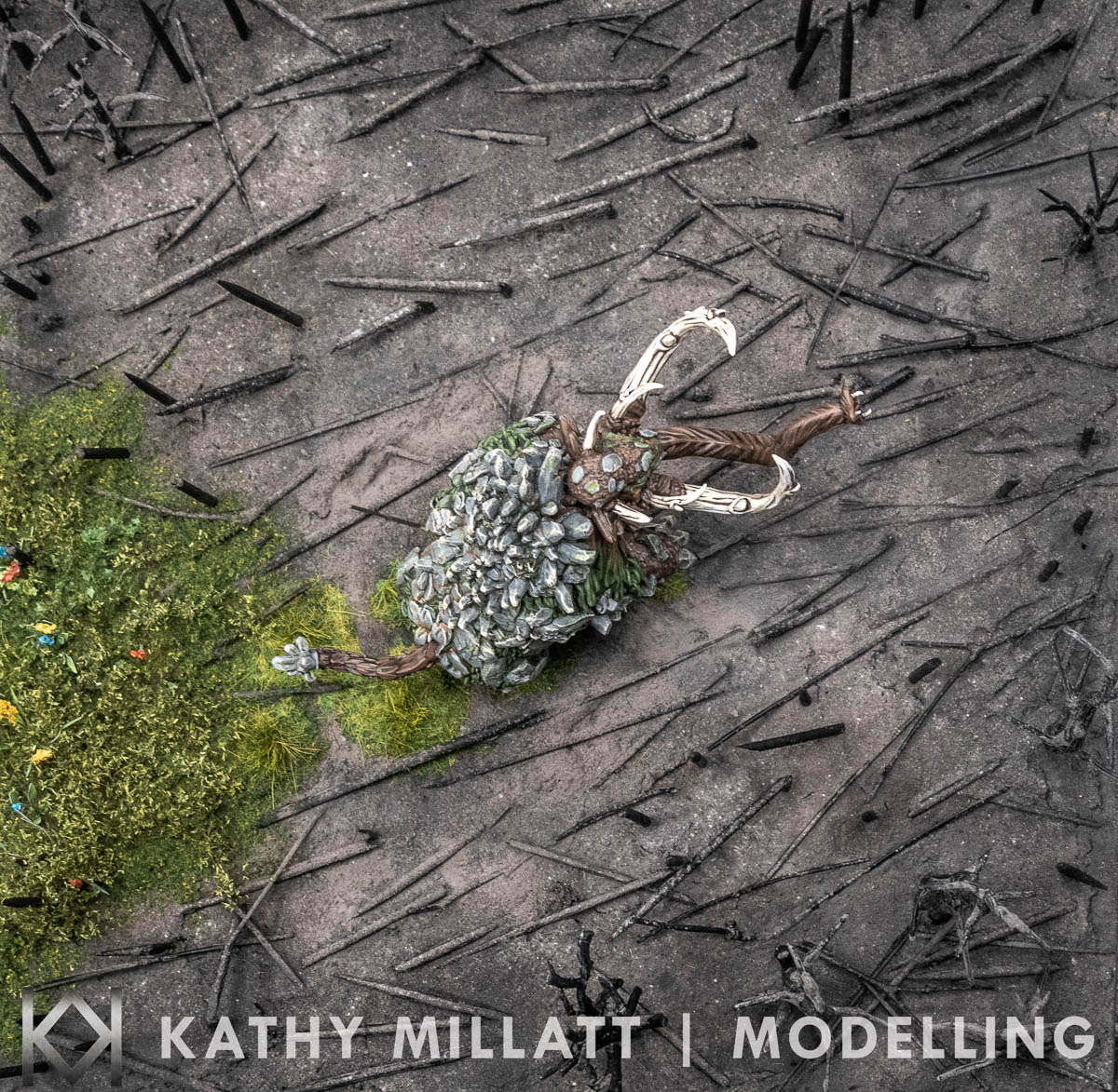 An Earth Elemental on a Rampage - The Ammaroth Diorama - Kathy Millatt ...