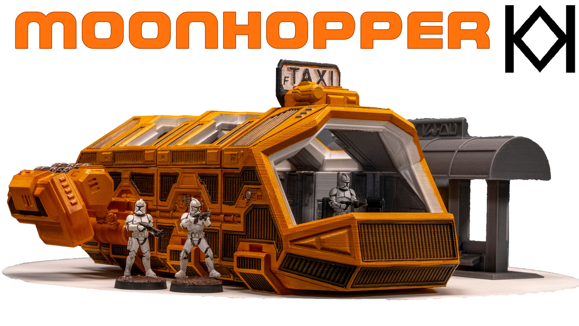 The Moonhopper Space Taxi | Print | Paint | Play - Kathy Millatt Modelling